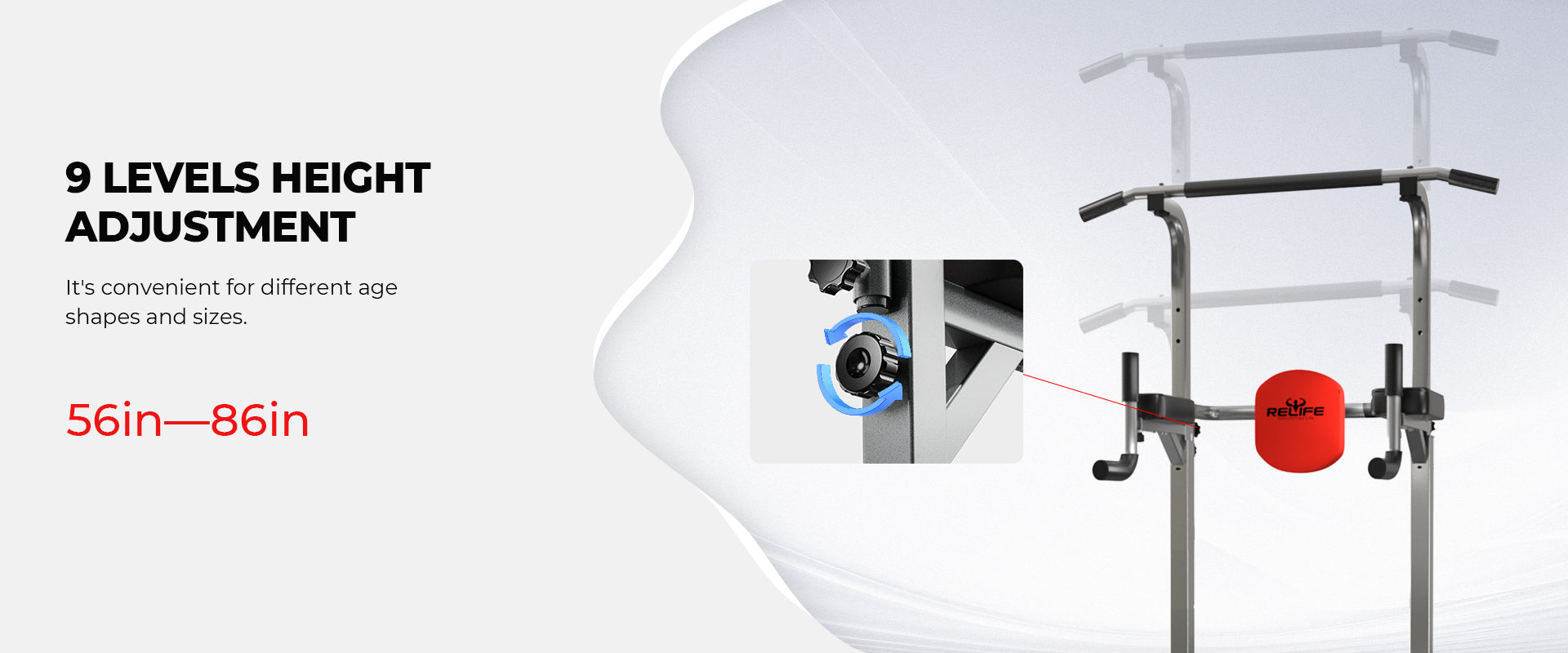 2025 Relife Best Power Tower Workout Pull Up Station for Home Gym