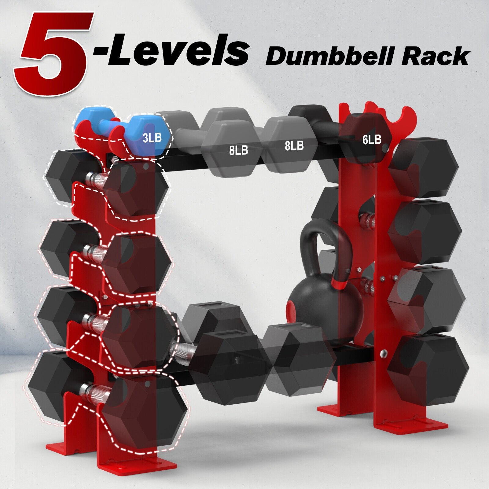 RELIFE DR02 Dumbbell Storage Rack